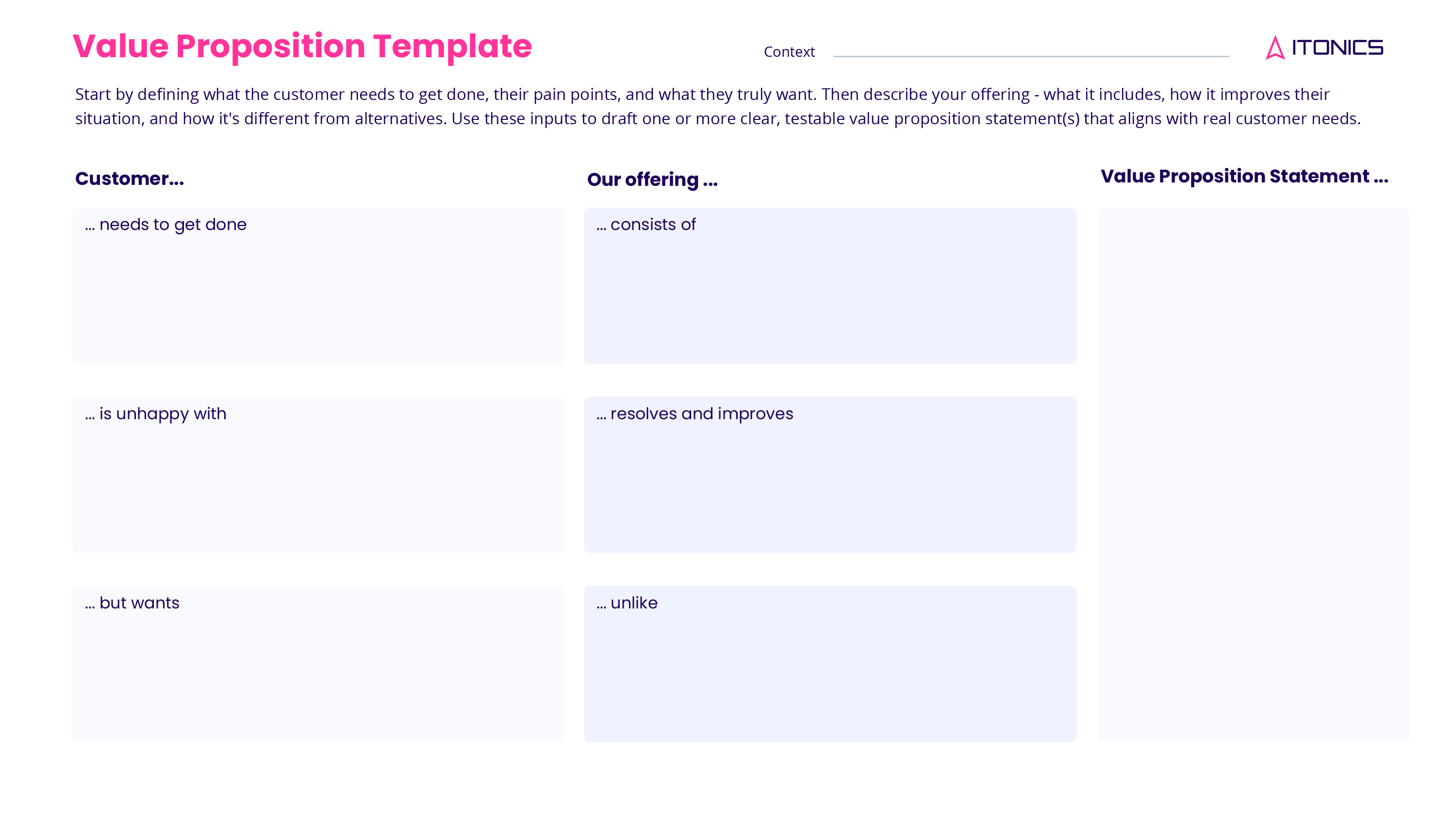 Value Proposition Canvas - Template | Free Download